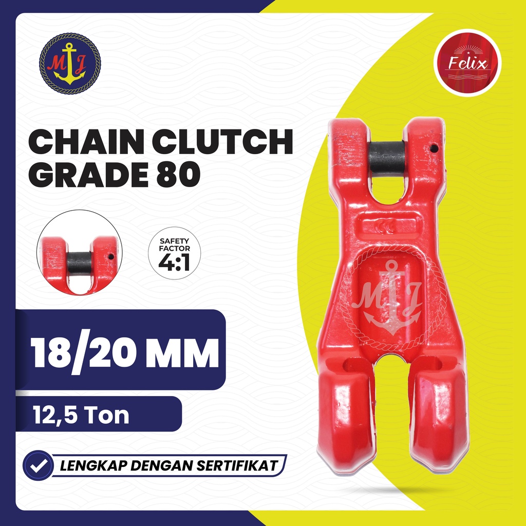 Jual CHAIN CLUTH GRADE 80 18/20 MM // CLEVIS SHORTENING CLUTCH | Shopee ...