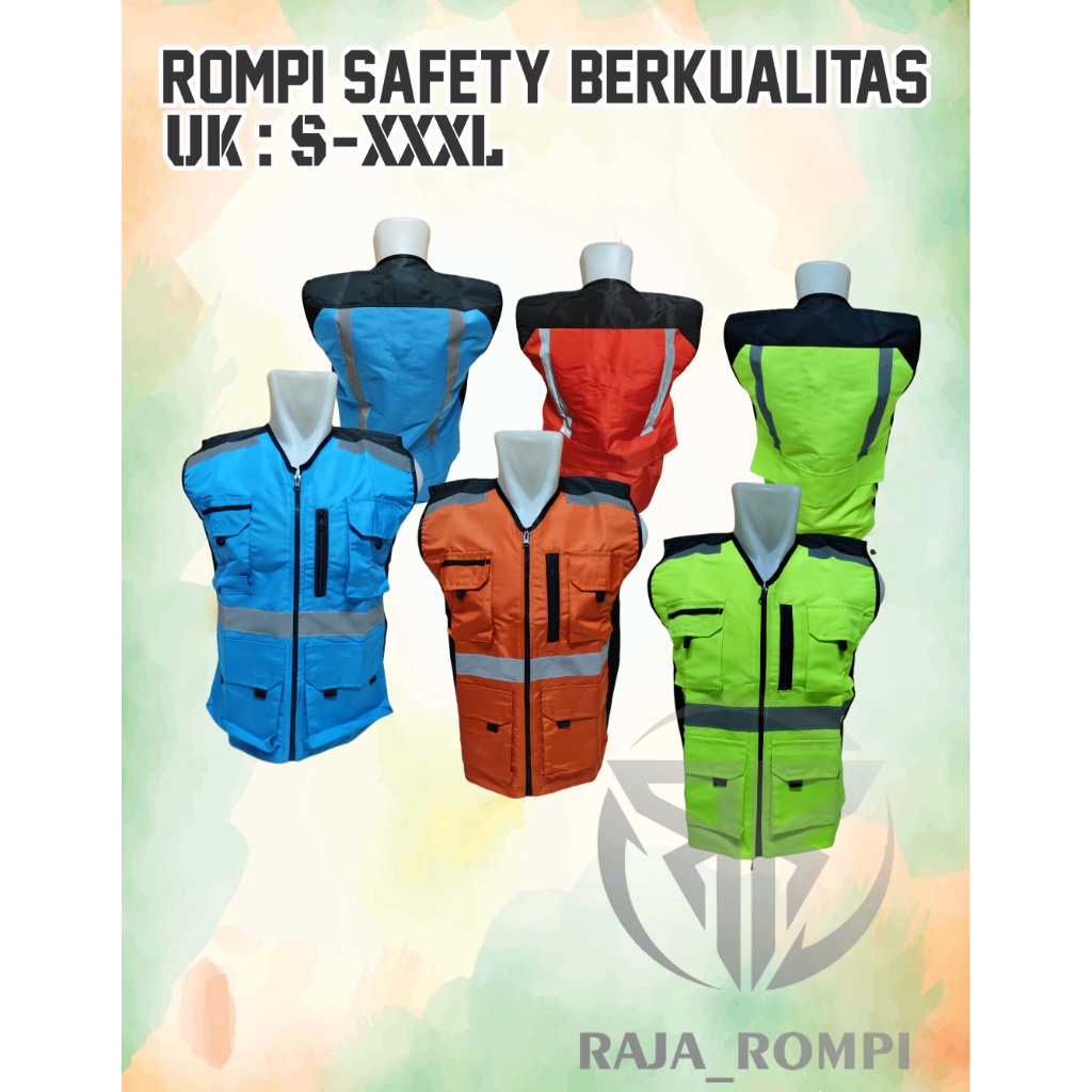 Jual Raja_Rompi Rompi Safety Bahan Taslan Anti Air Premium Terbaru ...