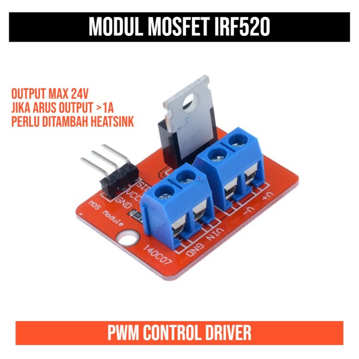 Jual Mosfet IRF520 IRF 520 PWM Control Driver Module Modul Motor LED MOS | Shopee Indonesia