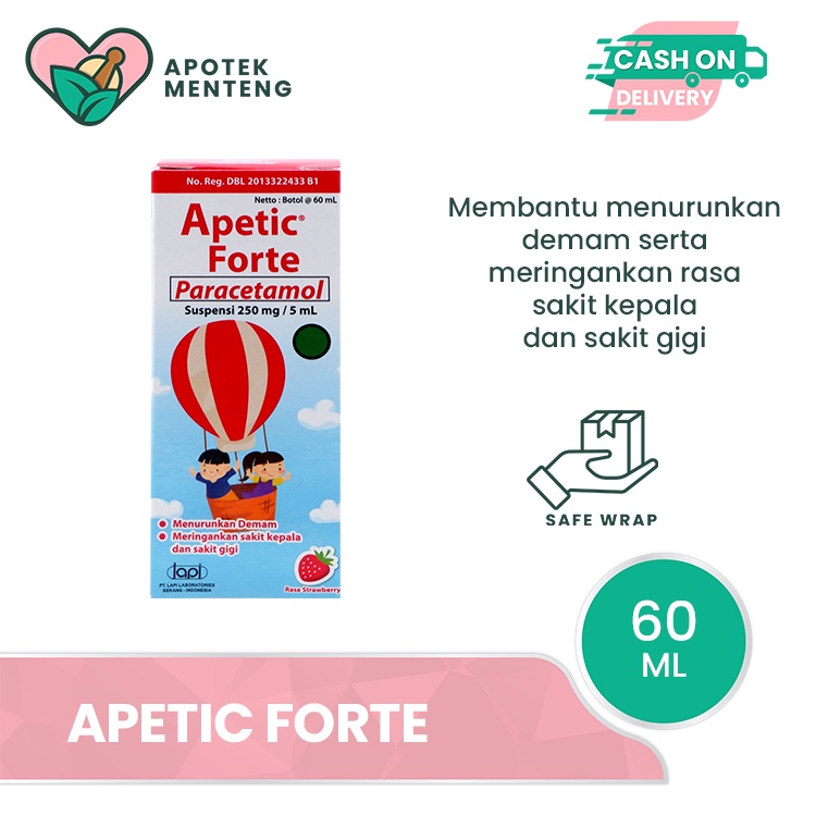 Jual Apetic Forte Suspensi 60 mL - Obat Demam dan Nyeri Anak Rasa ...