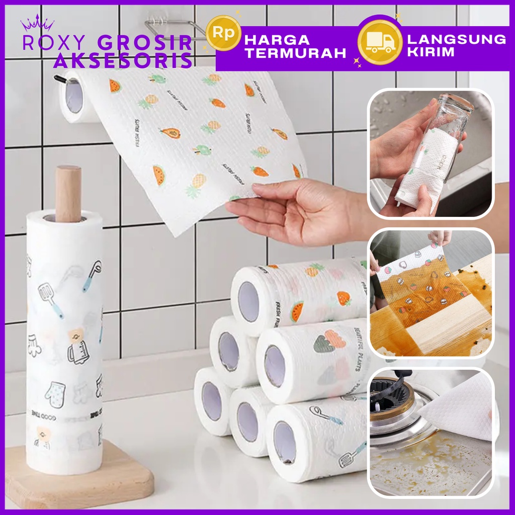Jual Kain Lap Dapur Roll Tisu Kain Lap Minyak Roll 200Lembar 50Lembar ...