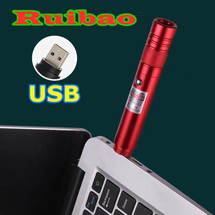 Jual Green Laser Pointer / Laser Pointer Hijau Rechargeable USB 710 ...