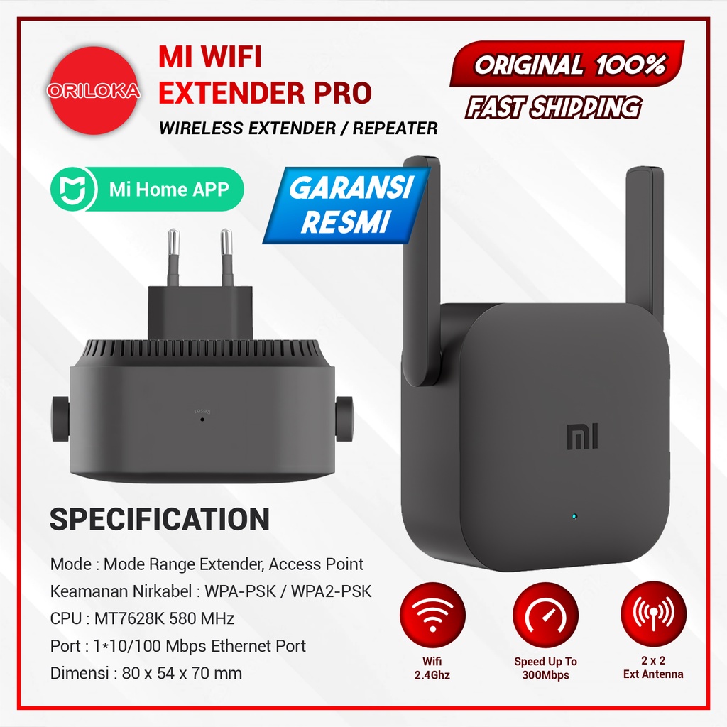 Jual Mi Wifi Extender Pro Garansi RESMI Global Version Repeater 300 ...