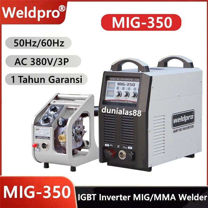 Jual Mesin Las Weldpro MIG 350A Trafo Las Inverter With Wire Feeder MIG ...