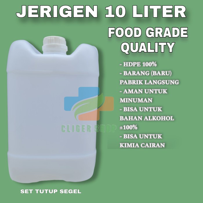 Jual JERIGEN 10 LITER BARU / JERIGEN FOOD GRADE 10 LITER / JERIGEN 10 ...
