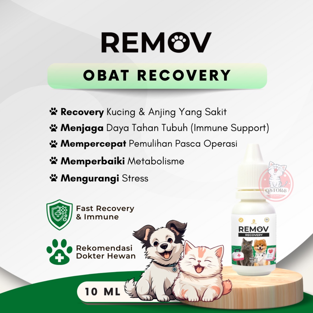Jual Remov Obat Recovery Kucing dan Anjing 10ml Mempercepat Pemulihan ...