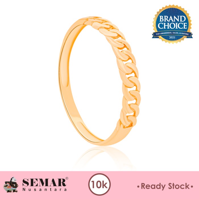 Jual Cincin Emas Classic Wave Ring Gold 10K Semar Nusantara | Shopee ...