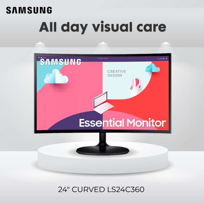 Jual Samsung Monitor Curve LS24C366 24inch FHD HDMI VGA Curved LED ...