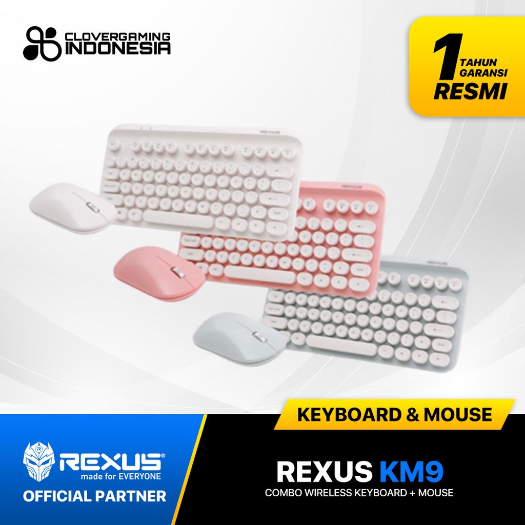 Jual Rexus Wireless Combo KM9 - KM-9 KM 9 Mouse Keyboard | Shopee Indonesia