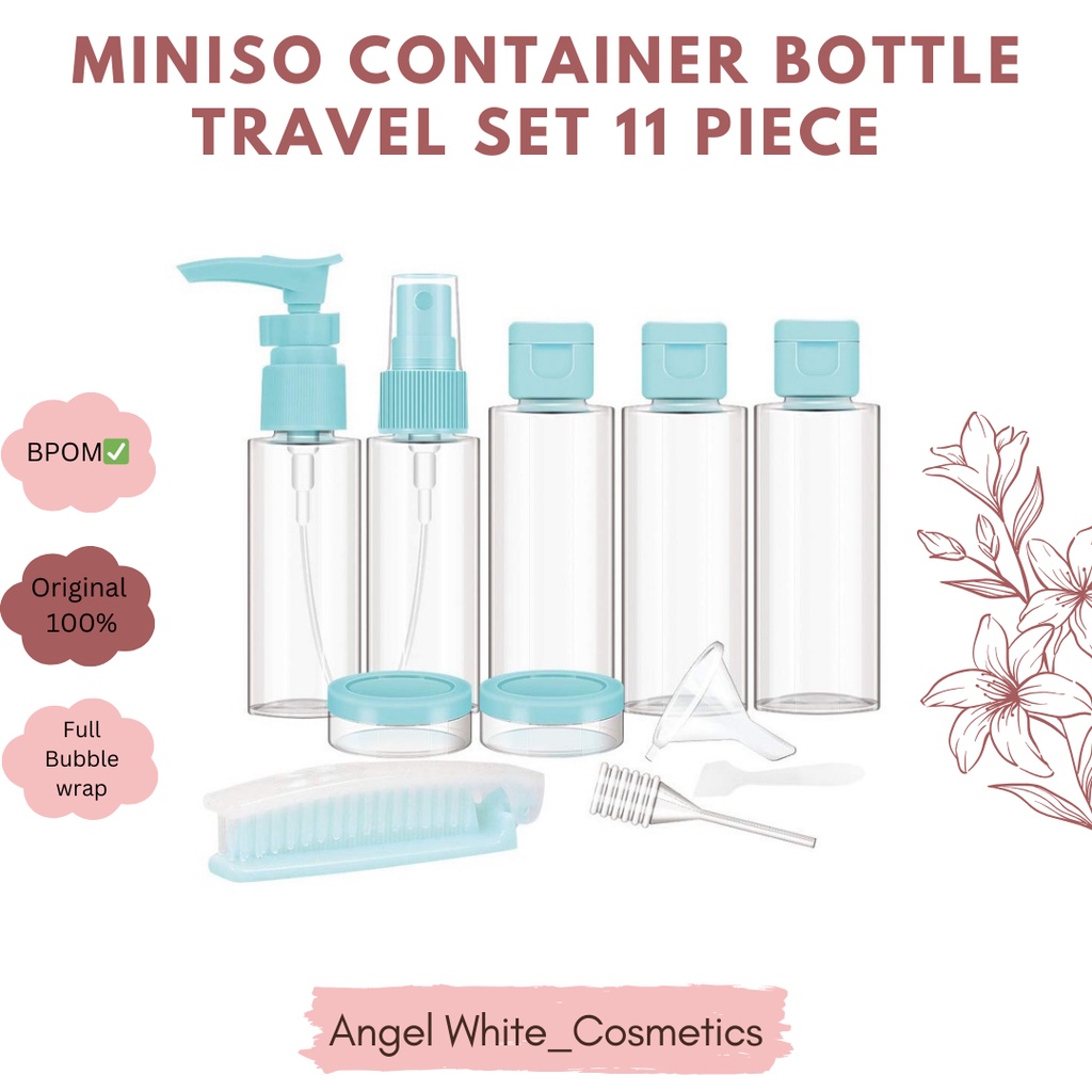 Jual MINISO CONTAINER BOTTLE TRAVEL SET 11 PIECE | Shopee Indonesia