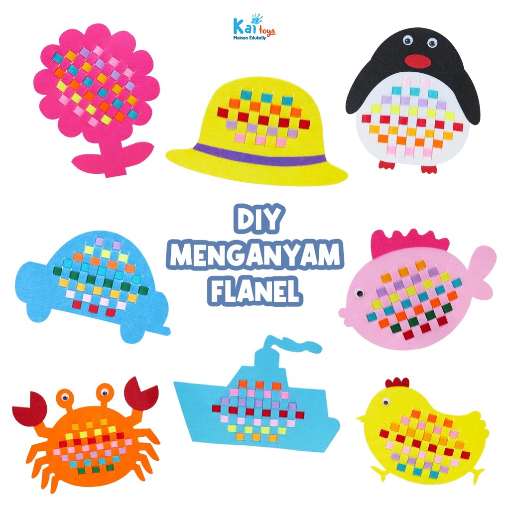 Jual Mainan Anak DIY Menganyam Flanel / Knitting Eva Flanel - Art Craft ...