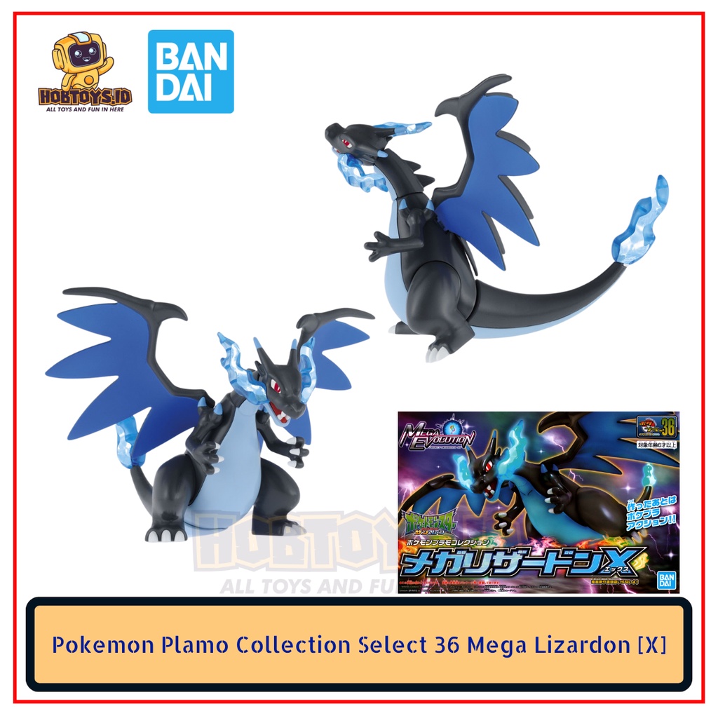Jual Pokemon PLAMO Collection Select Series 36 Mega Lizardon X | Shopee ...