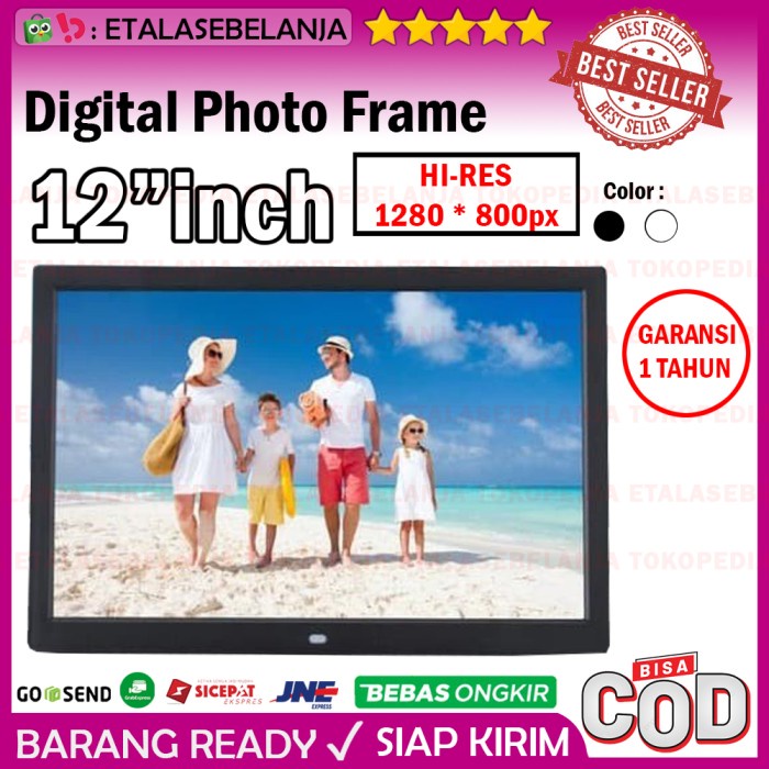 Jual DIGITAL PHOTO FRAME 12 INCH BINGKAI FRAME FOTO DIGITAL - EVD DPF ...