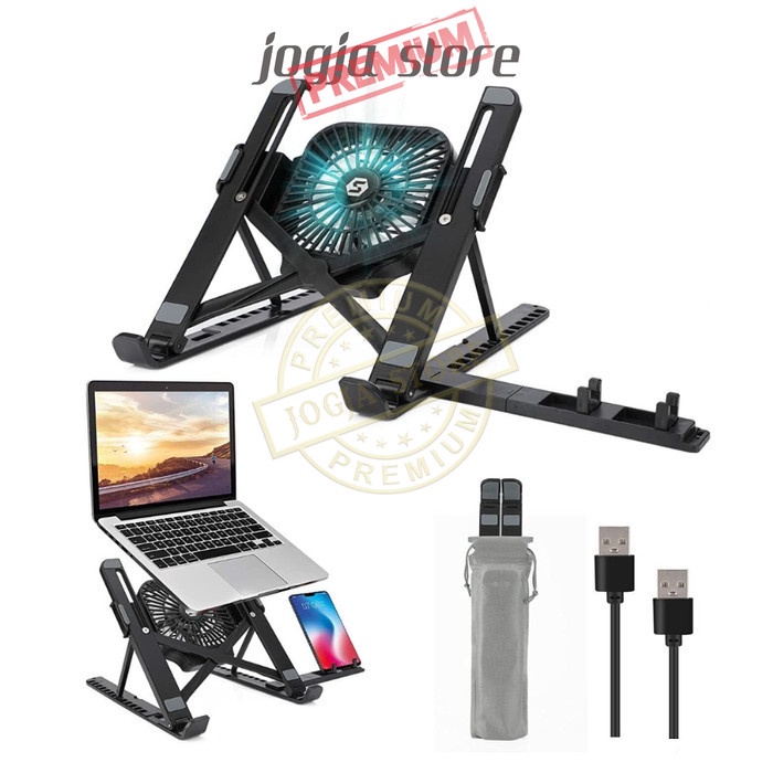 Jual Laptop Stand Holder Foldable Portable dg Cooling Fan Dudukan ...