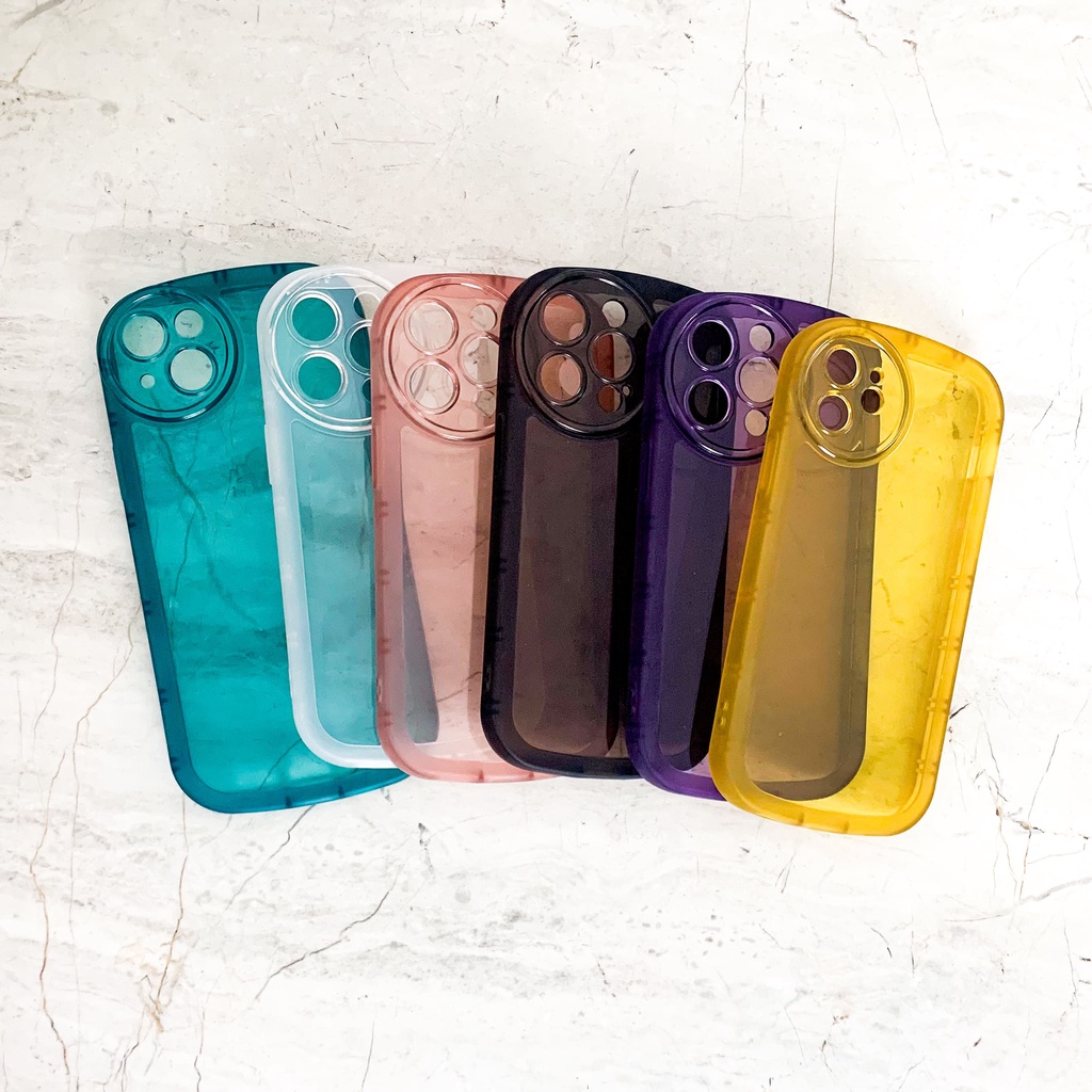 Jual i.case_store New! Transparent Round Case Warna Permen (1) - Casing ...
