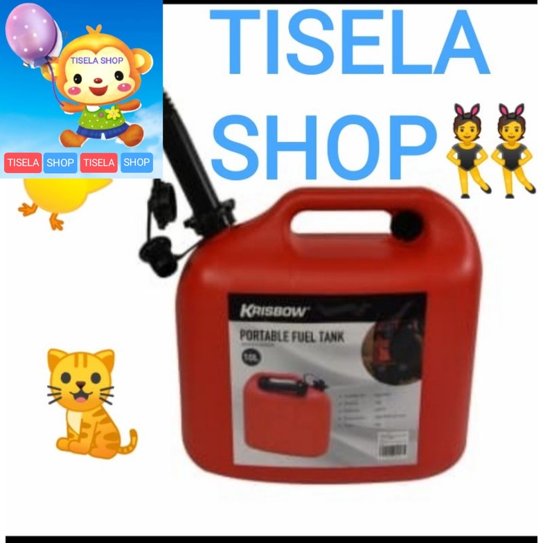 Jual jerigen bensin fuel tank portable plastik portable krisbow 10 ...