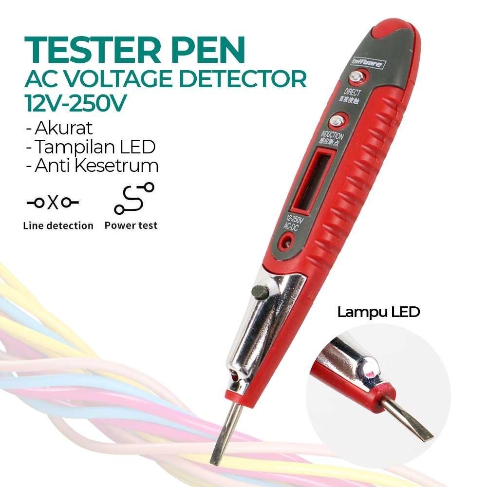 Jual Tespen Tester Non Contact AC Detector 12V-250V Taffware ANENG ...