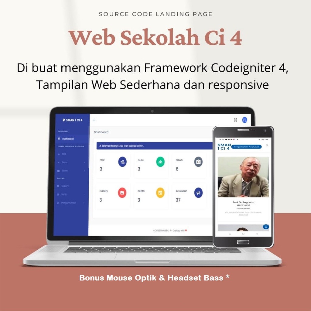 Jual Source Code Website Sekolah Codeigniter 4 Versi 2 | Shopee Indonesia