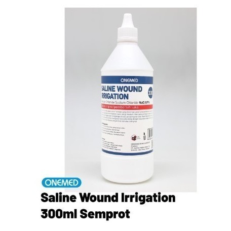 Jual Saline Wound Irrigation Onemed 300ml / Botol Cairan Cuci Luka Pembersih Luka Rawat Luka ...
