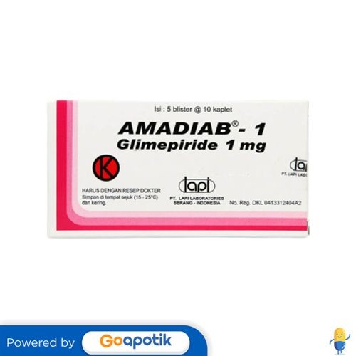 Jual Amadiab 1 Mg Box 50 Kaplet | Shopee Indonesia