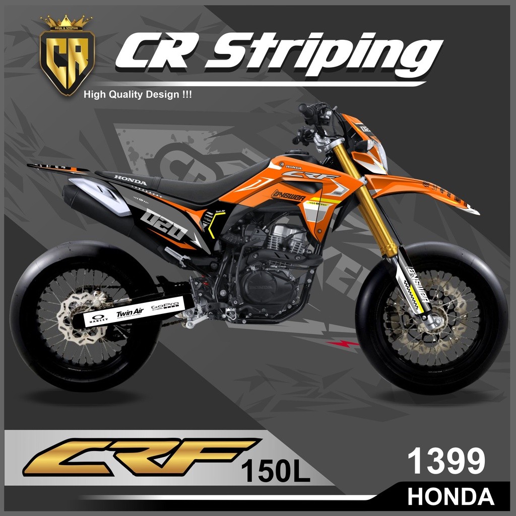 Jual Decal Sticker CRF 150L Full Body sticker Skotlet CRF Desain Racing ...