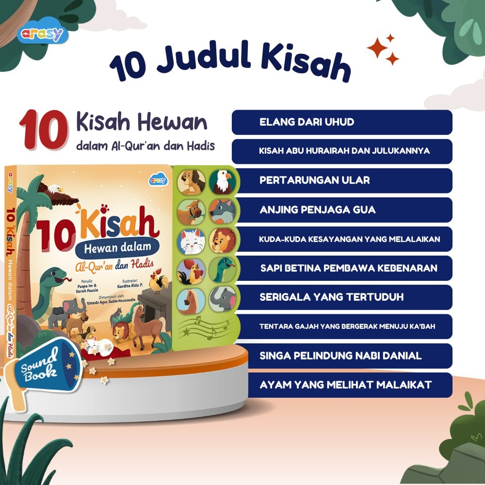 Jual Buku Cerita Anak Islami | Sound Book 10 Hewan dalam Al-Qur'an ...