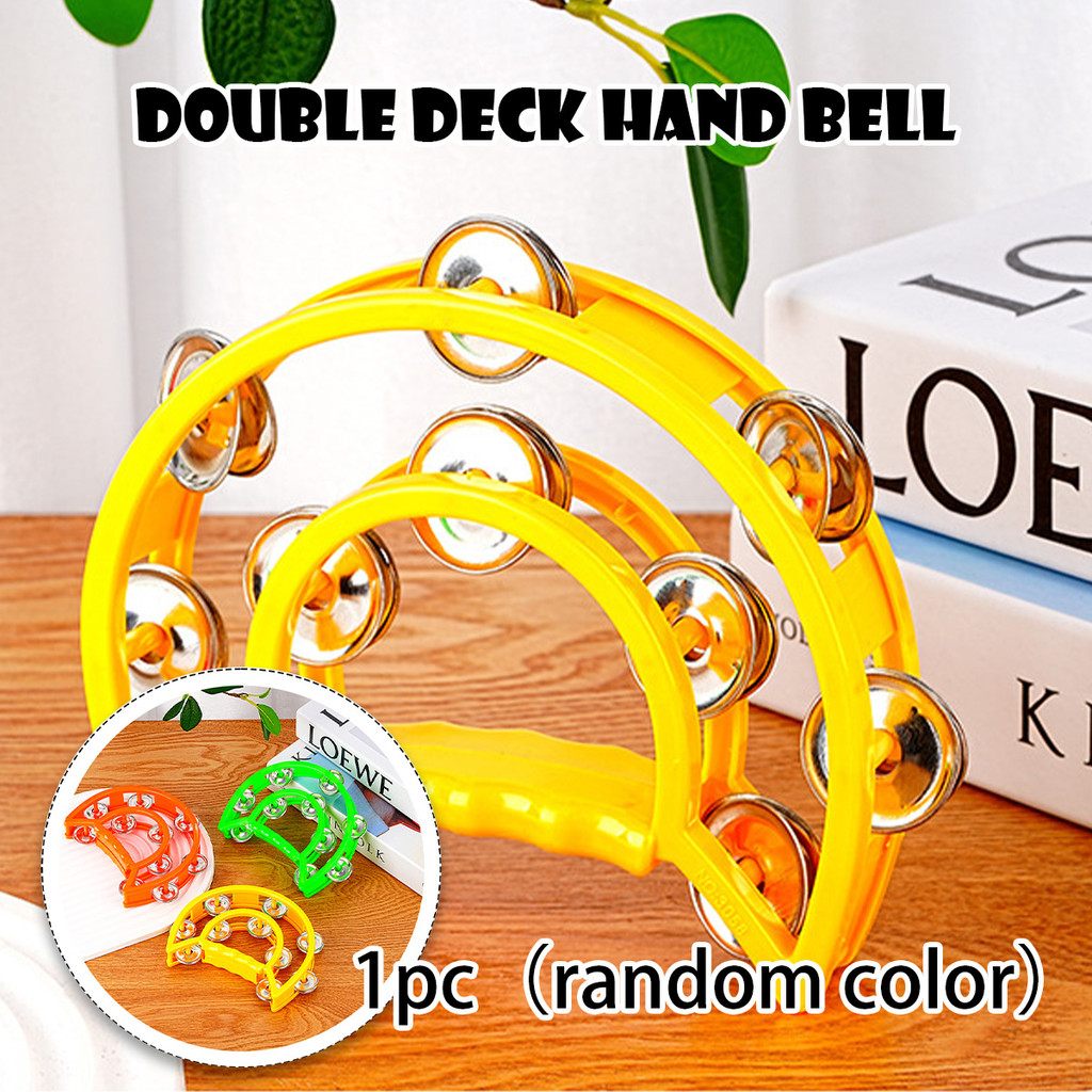 Jual Alat Musik Tamborin Tambourine Musik Cowboy Double Ring Mainan ...
