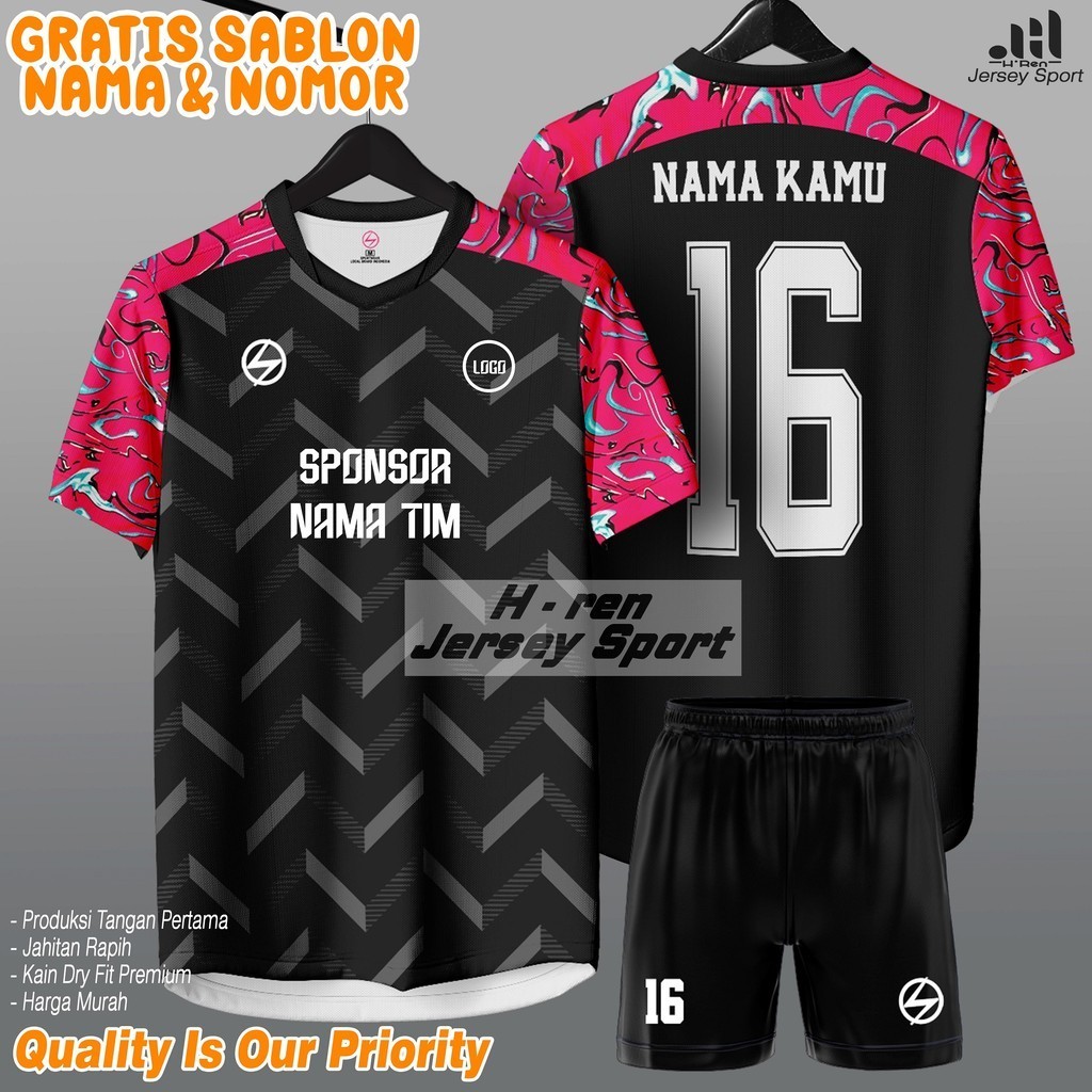 Jual Jersey COSTUM NAMA NOMOR LOGO NAMA CLUB Bola futsal volly Dewasa ...