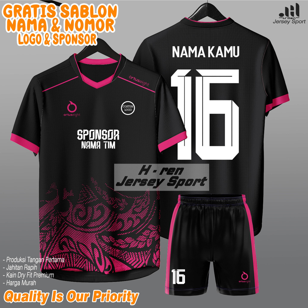 Jual FREE COSTUM NAMA NOMOR LOGO NAMA CLUB JERSEY Bola futsal volly ...