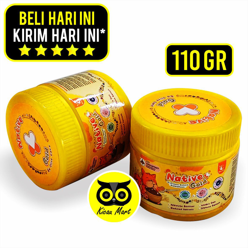 Jual KICAU MART Vitamin Kucing Native Plus Gold Olive Care Nutrisi ...