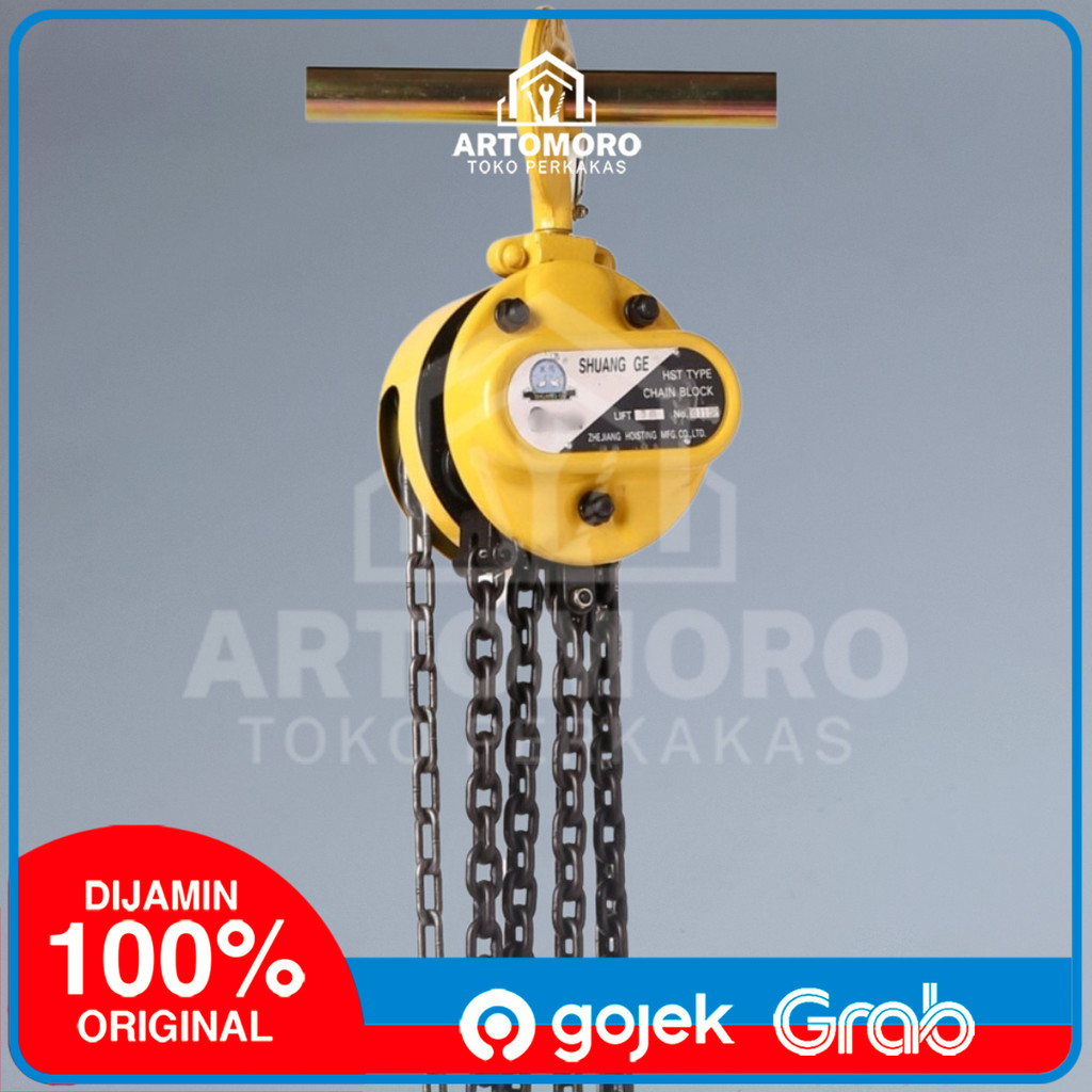 Jual CHAIN BLOCK MODEL HS-T UKURAN 2TON x 3M SHUANG GE | Shopee Indonesia