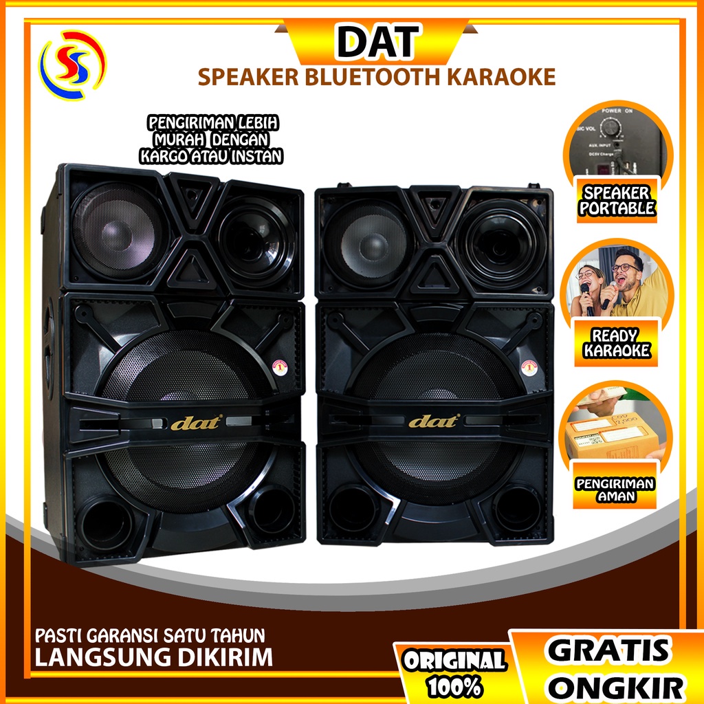 Jual Speaker Aktif Speaker Bluetooth Speaker Karaoke 15 inch DAT DX 151 Garansi Resmi | Shopee ...