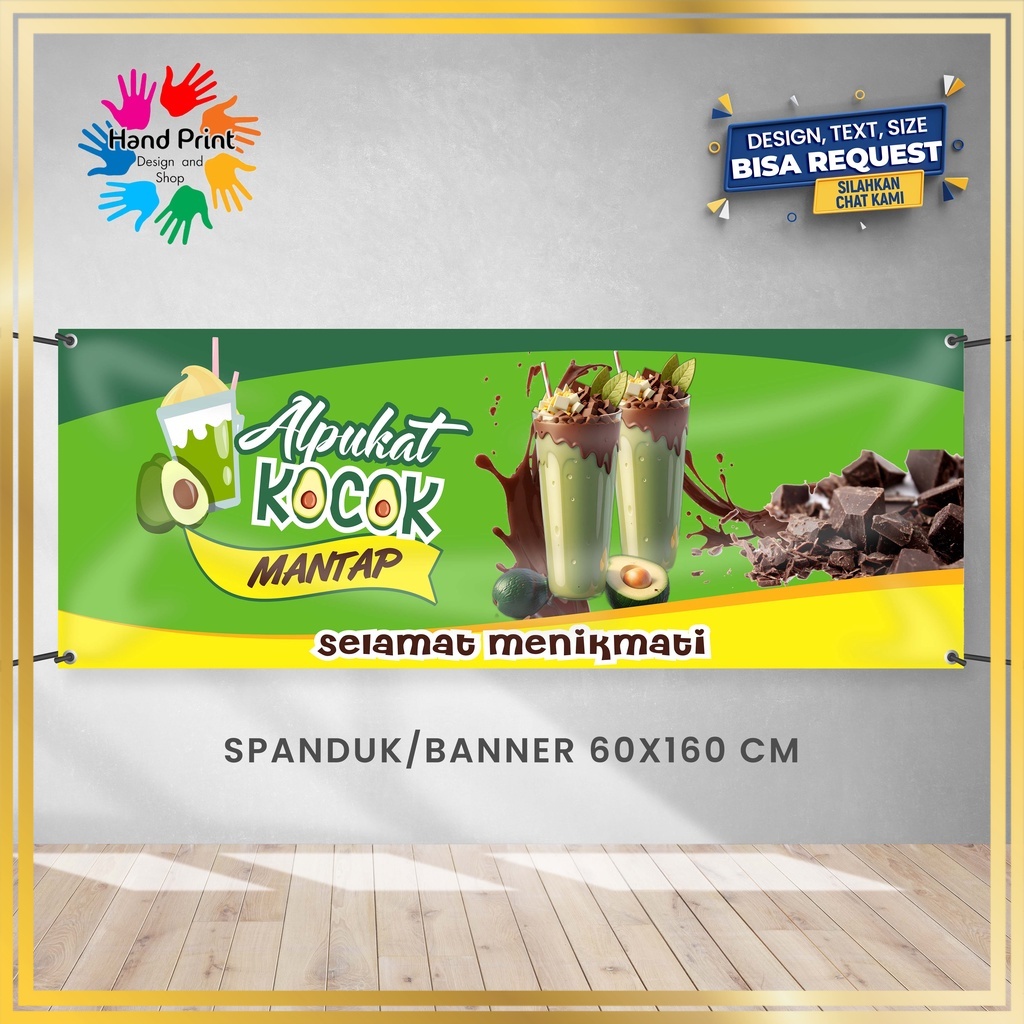 Jual SPANDUK / BANNER Alpukat Kocok Alpucok Minuman Segar Ukuran 160x60 ...