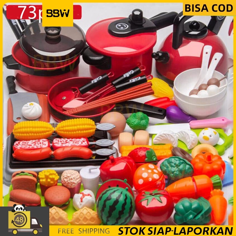 Jual BBW 51/61/73pcs Mainan Dapur Anak Kitchen Set Masak masakan mainan ...