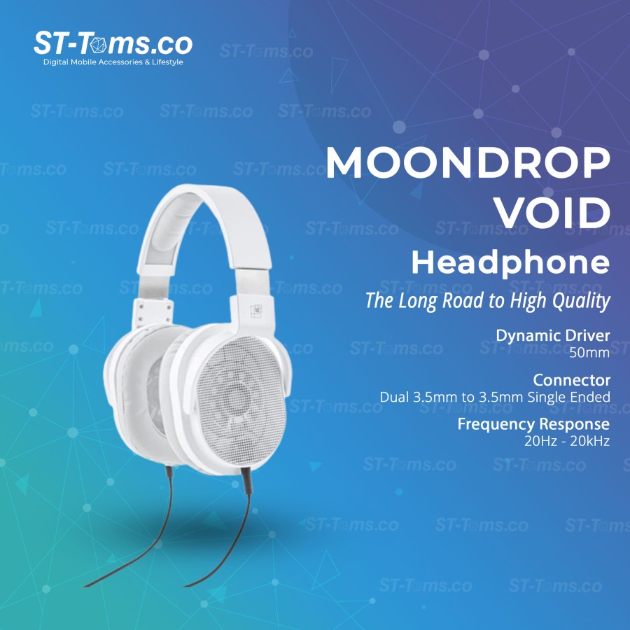 Jual Moondrop Void 50mm Headphone Dynamic Driver Dual 3.5mm Connector ...