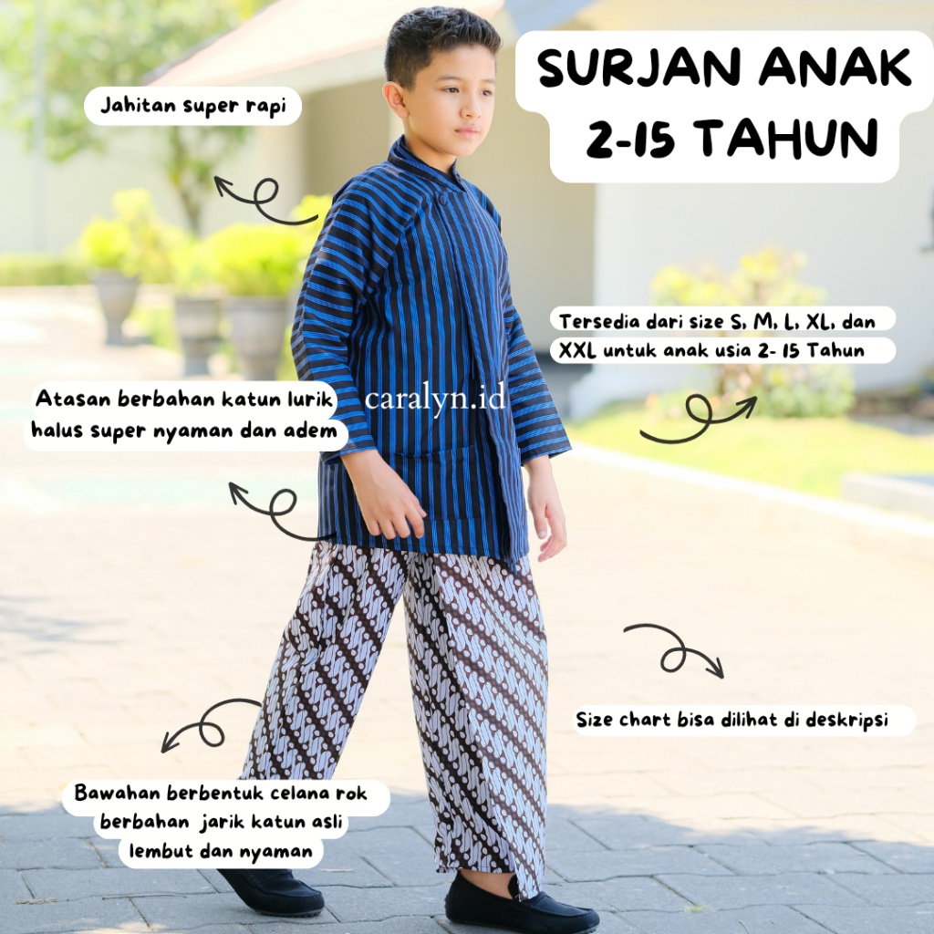 Jual GFR55 BAJU LURIK ANAK LAKI LAKI BAJU SURJAN ADAT JAWA LURIK BAJU ...