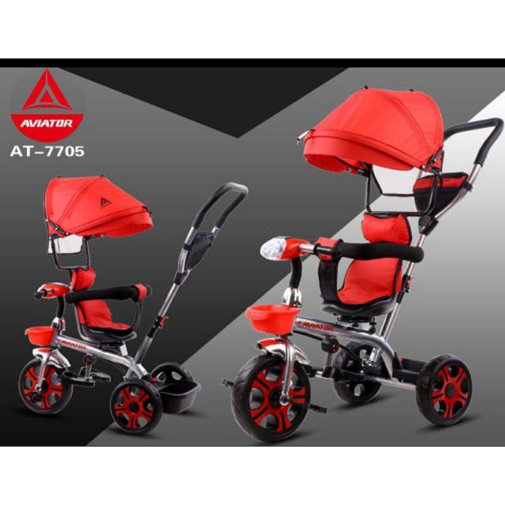 Jual Sepeda anak balita roda tiga AVIATOR AT-7705 Musik Lampu Baby ...
