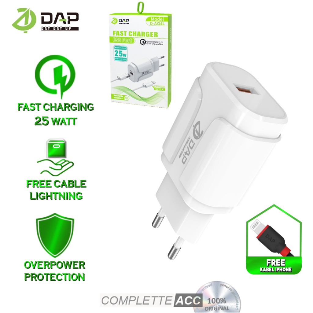 Jual DAP - Adapter Charger PD 25Watt Include Cable Data USB To ...