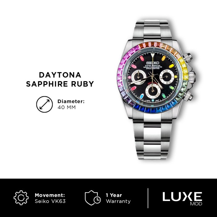 Jual Seiko Daytona Sapphire Ruby Mod VK63 | Shopee Indonesia