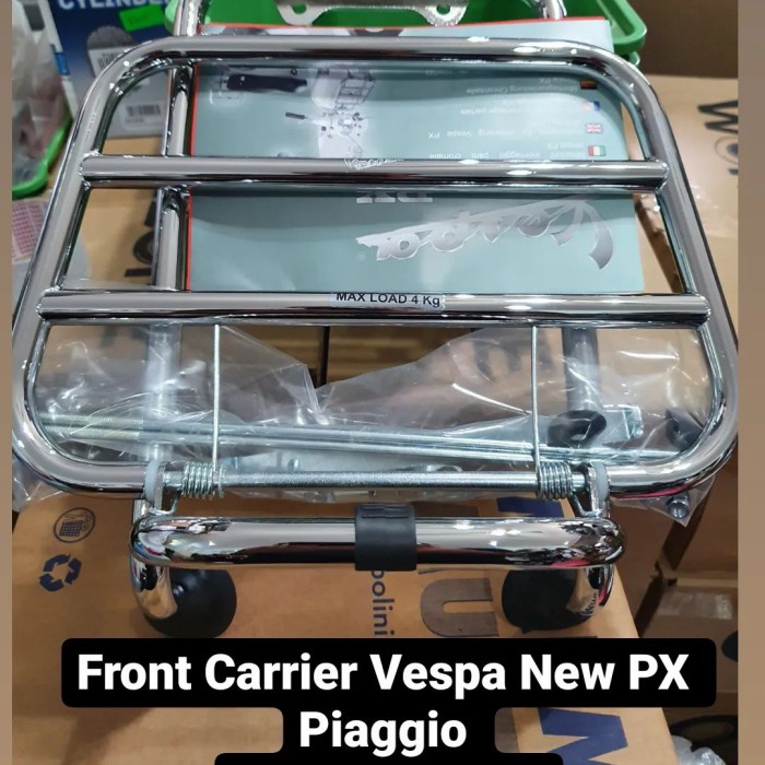 Jual frontrack rak depan vespa px series new px original piaggio front ...
