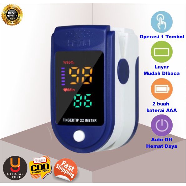 Jual Digital Oxymeter Fingertip Jari Oximeter Pulse Oksimeter Ukur ...