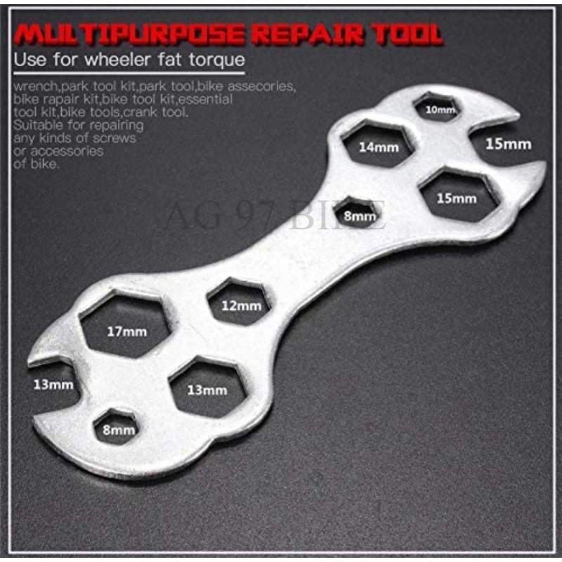 Jual Kunci Pas 10 IN 1 Alloy Sepeda Sparepart alat Kunci Pas Hexagonal ...