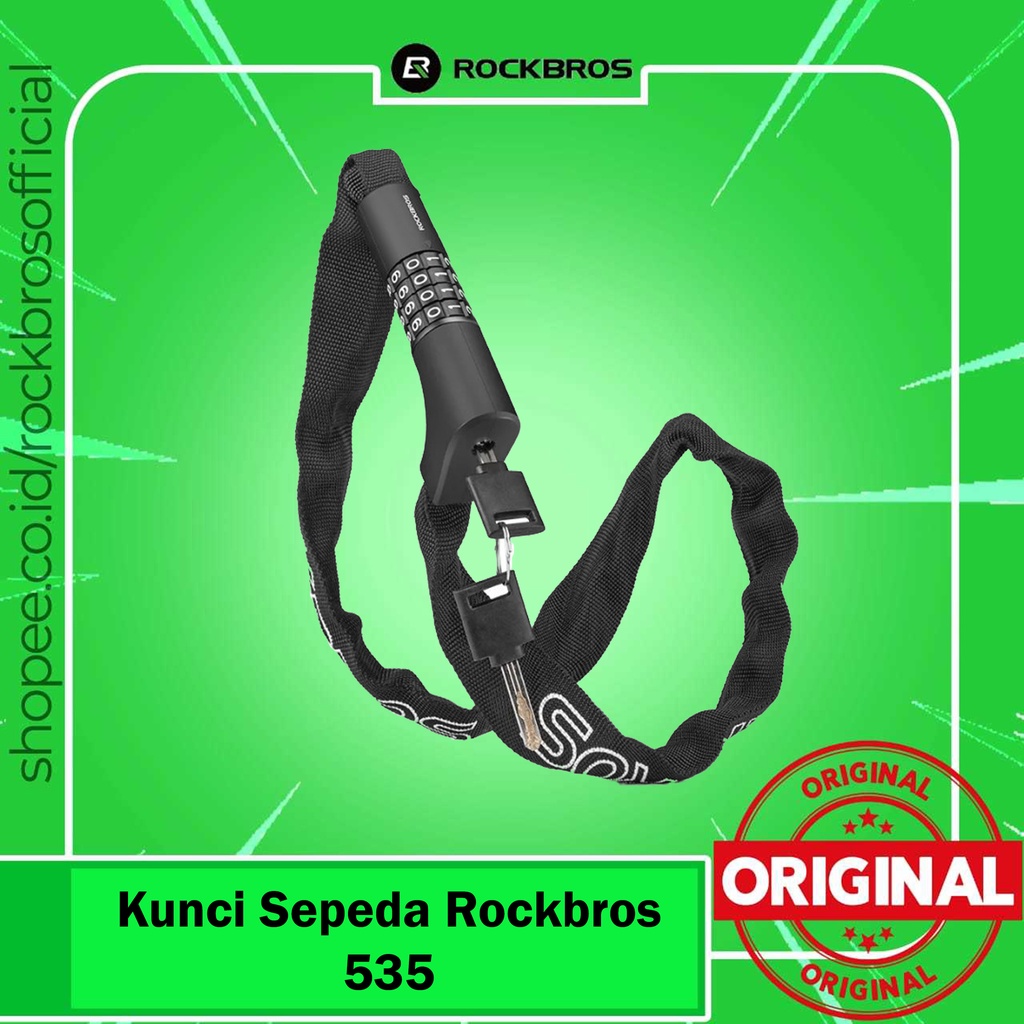 Jual Kunci Gembok Sepeda Rockbros 535 Bicycle Chain Lock Steel ...