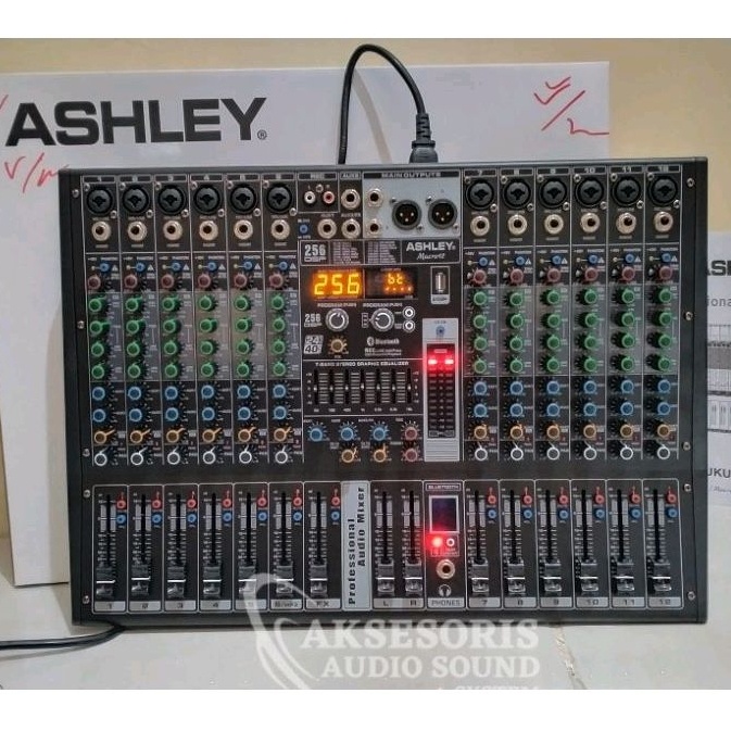 Jual Mixer ASHLEY Macro 12 Efek Digital Reverb 256DSP Original Produk Kualitas Bagus | Shopee ...