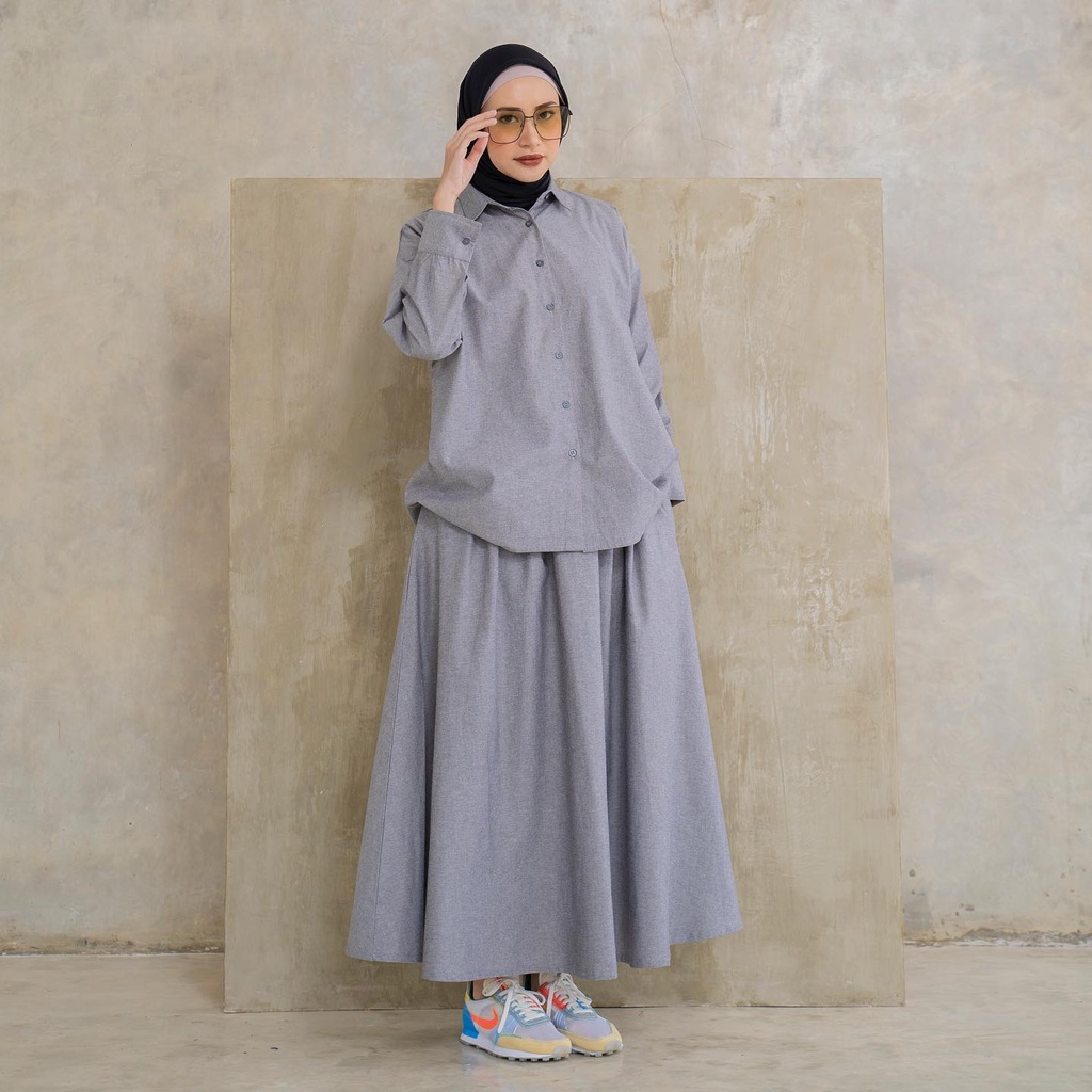 Jual MANA SET GREY / STELAN MUSLIM WANITA / SET BAJU MUSLIMAH | Shopee ...