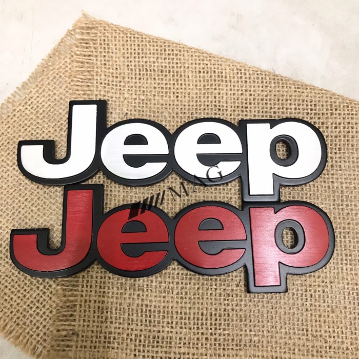 Jual Emblem Sticker 3D Alumunium Sticker Jeep Wrangler Rubicon Cherokee ...