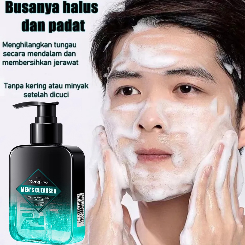 Jual Men's Face Wash Sabun Muka Pria Untuk Kulit Kusam kontrol minyak Pori-pori bersih pembersih ...