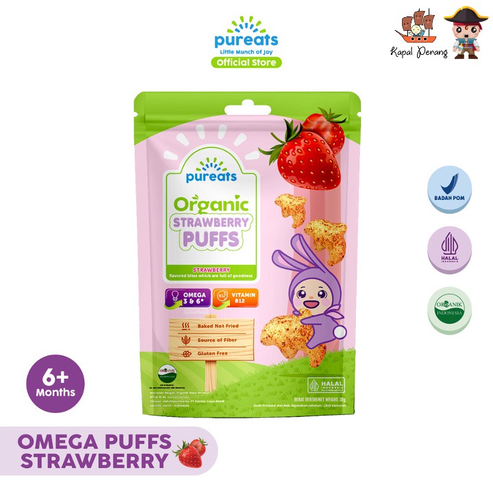 Jual Pureats Organic Strawberry Puffs 30 gram | Shopee Indonesia