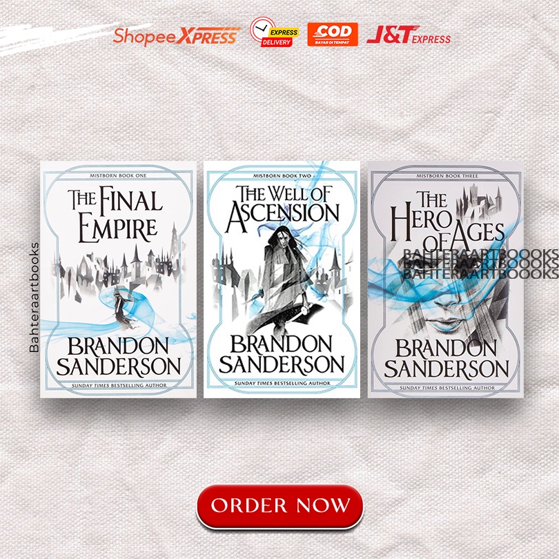 Jual Mistborn Trilogy Boxed Set: The Final Empire, The Well of Ascension, The Hero of Ages ...