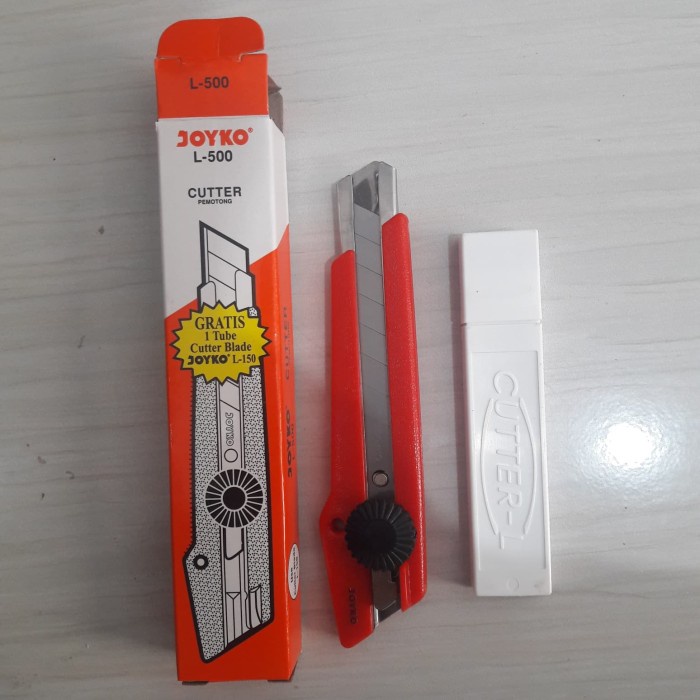 Jual Pisau Cuter Cutter Joyko L500 L-500 Besar free isinya 1tube -OLL ...